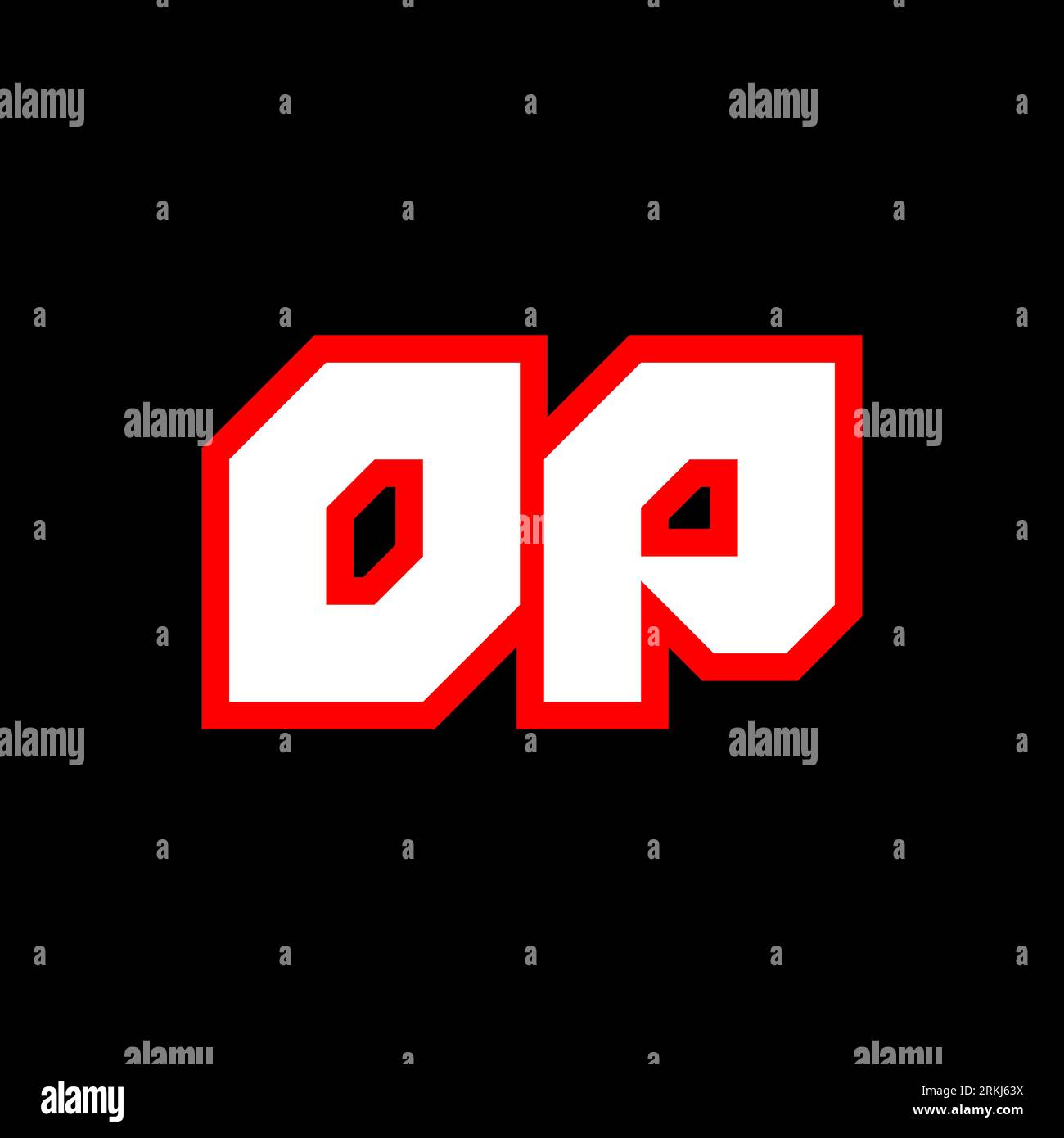 OP logo design, initial OP letter design with sci-fi style. OP logo for ...