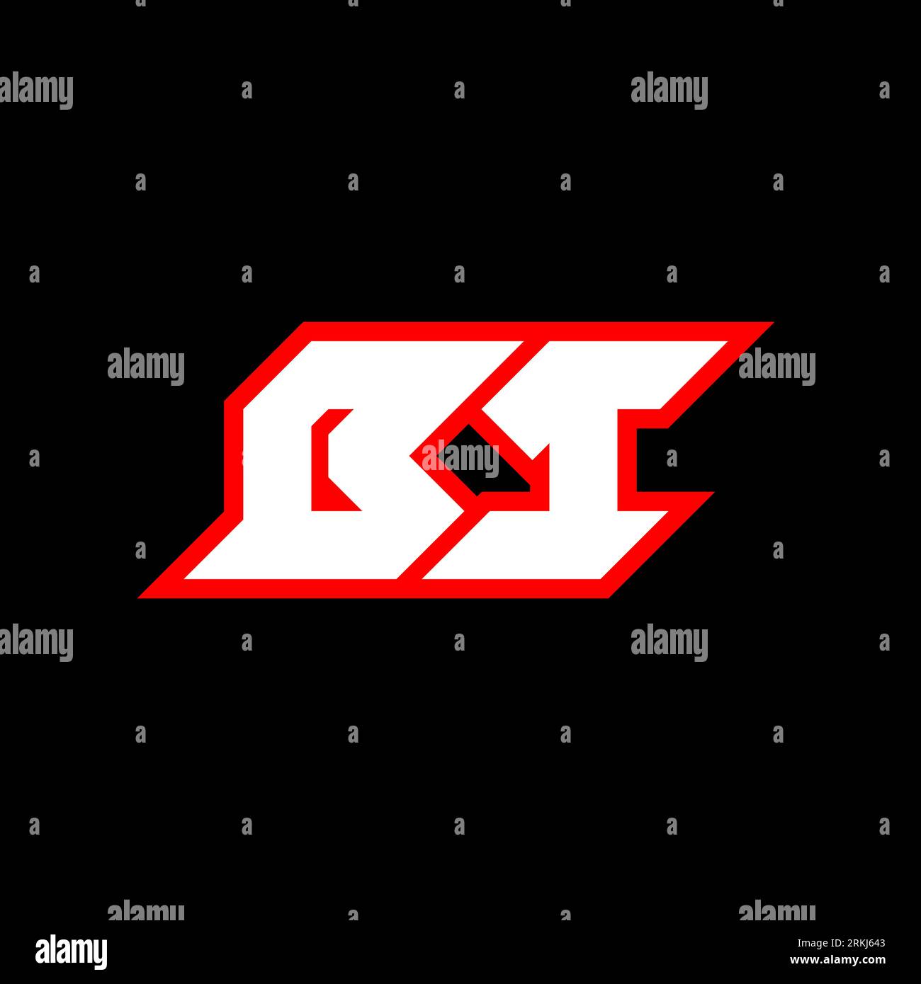 BI logo design, initial BI letter design with sci-fi style. BI logo for ...