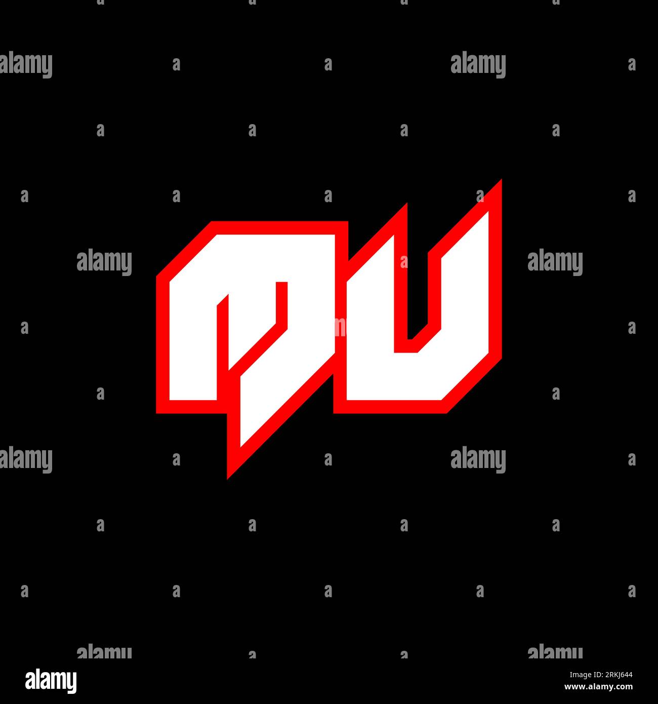 MU logo design, initial MU letter design with sci-fi style. MU logo for ...