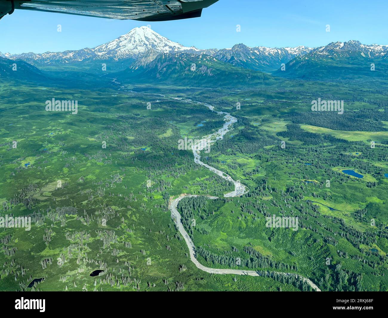Aerial view iliamna volcano lake hi-res stock photography and images ...