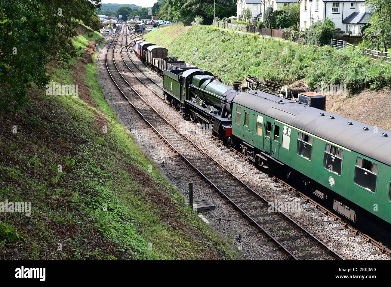 Wightwick Hall a modified Hall class pulling a passenger train into ...