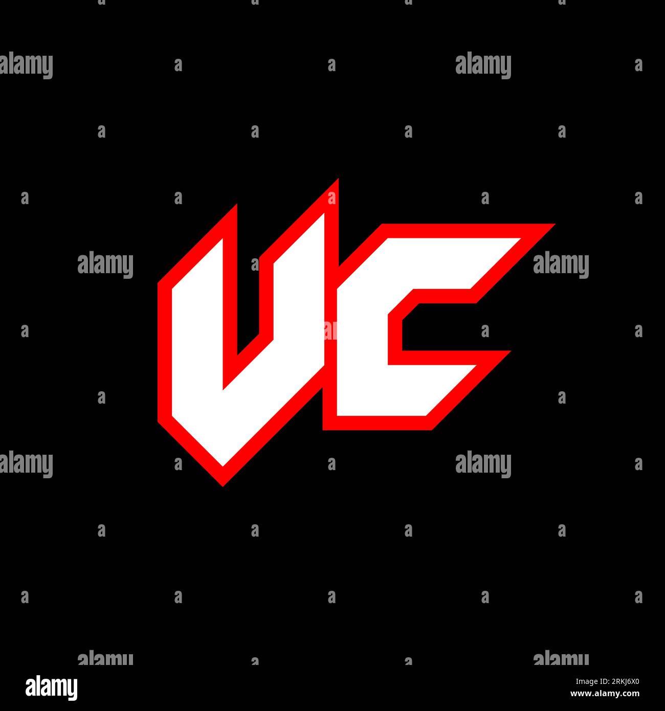 VC logo design, initial VC letter design with sci-fi style. VC logo for ...