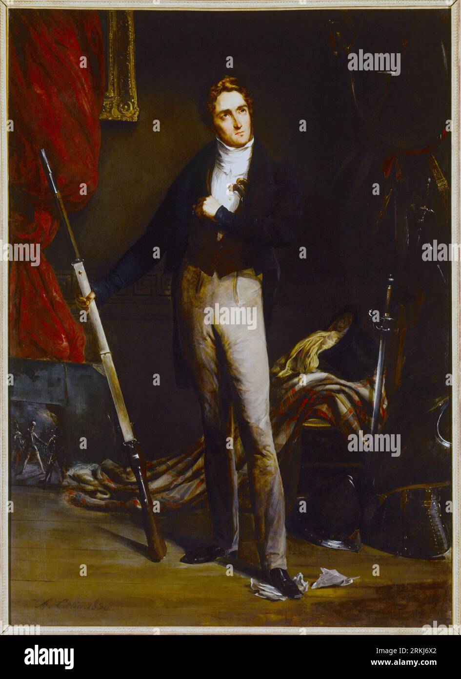 Portrait de Jean-Georges Farcy (1800-1830), littérateur, tué le 29 ...