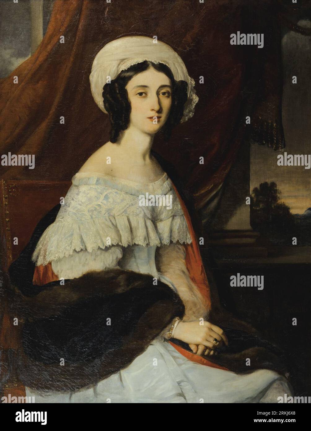 Portrait of Eugénie Gabrielle Barbou des Courières, Baroness Rivet 1838 ...