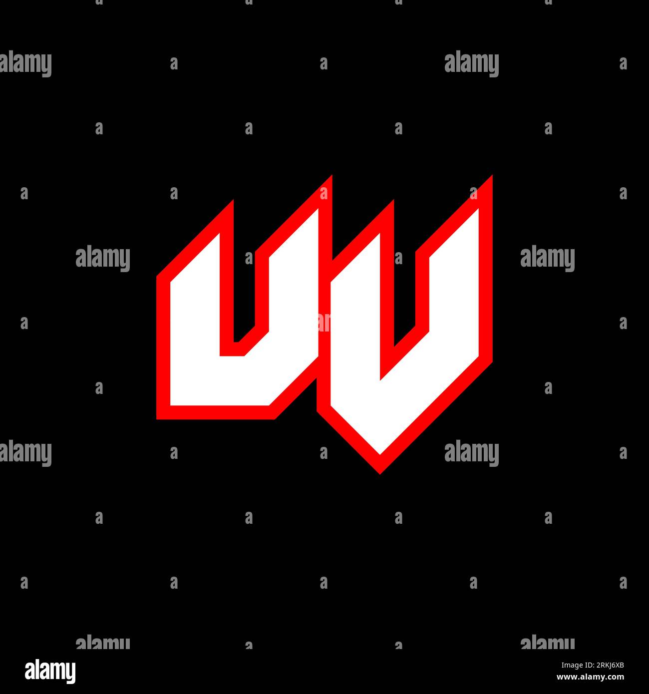 UV logo design, initial UV letter design with sci-fi style. UV logo for ...