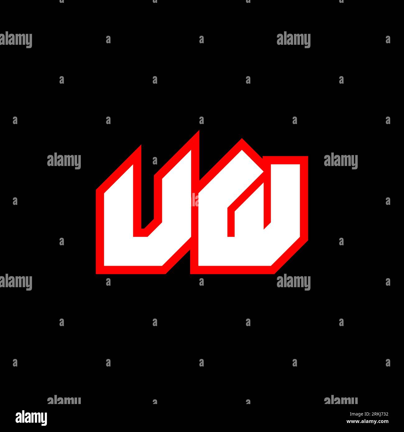 UW logo design, initial UW letter design with sci-fi style. UW logo for ...