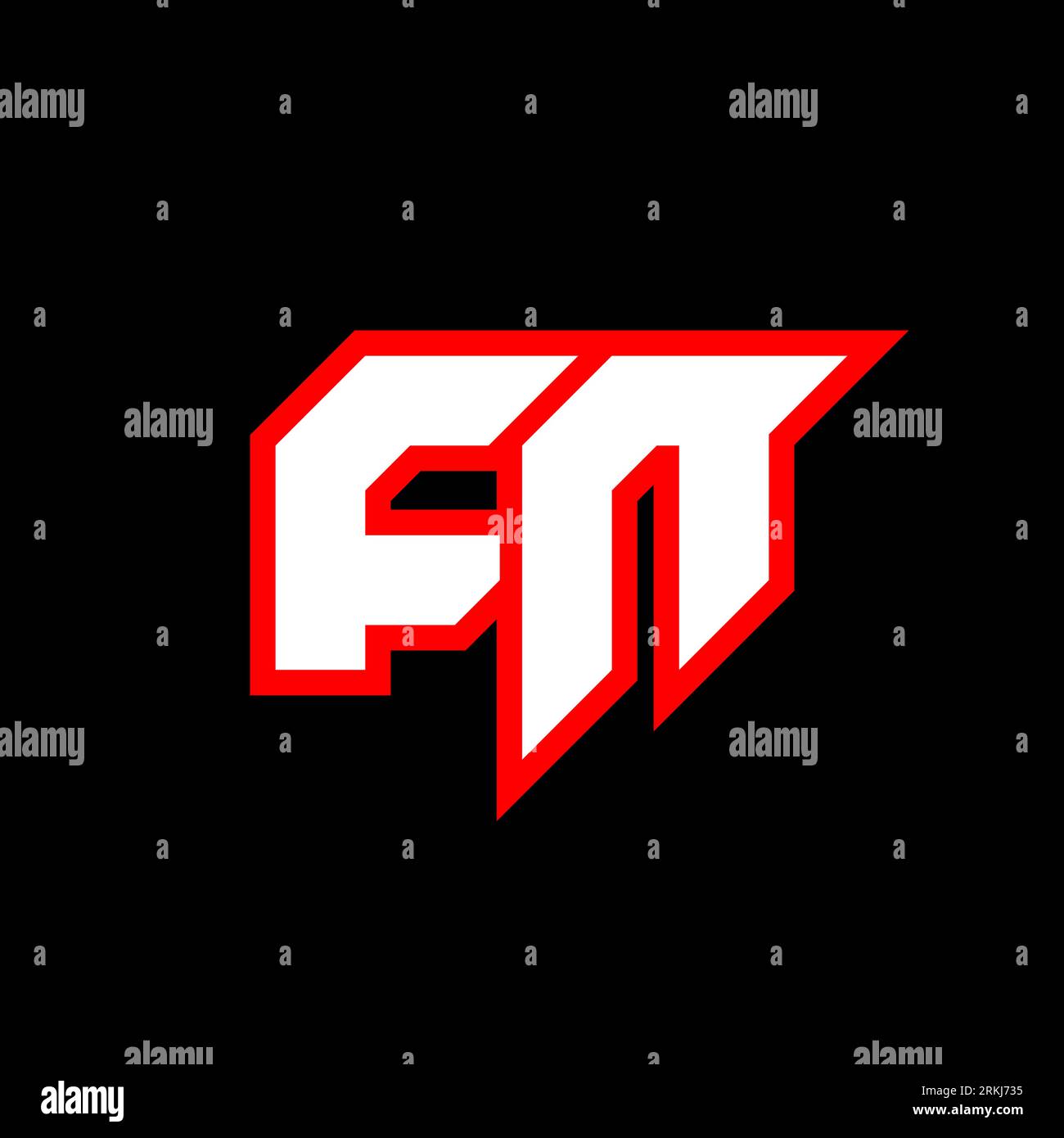 FN logo design, initial FN letter design with sci-fi style. FN logo for ...