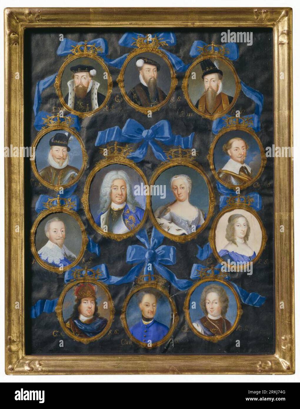 Genealogical Table of the Monarchs of Sweden, Gustav Vasa-Fredrik I by ...