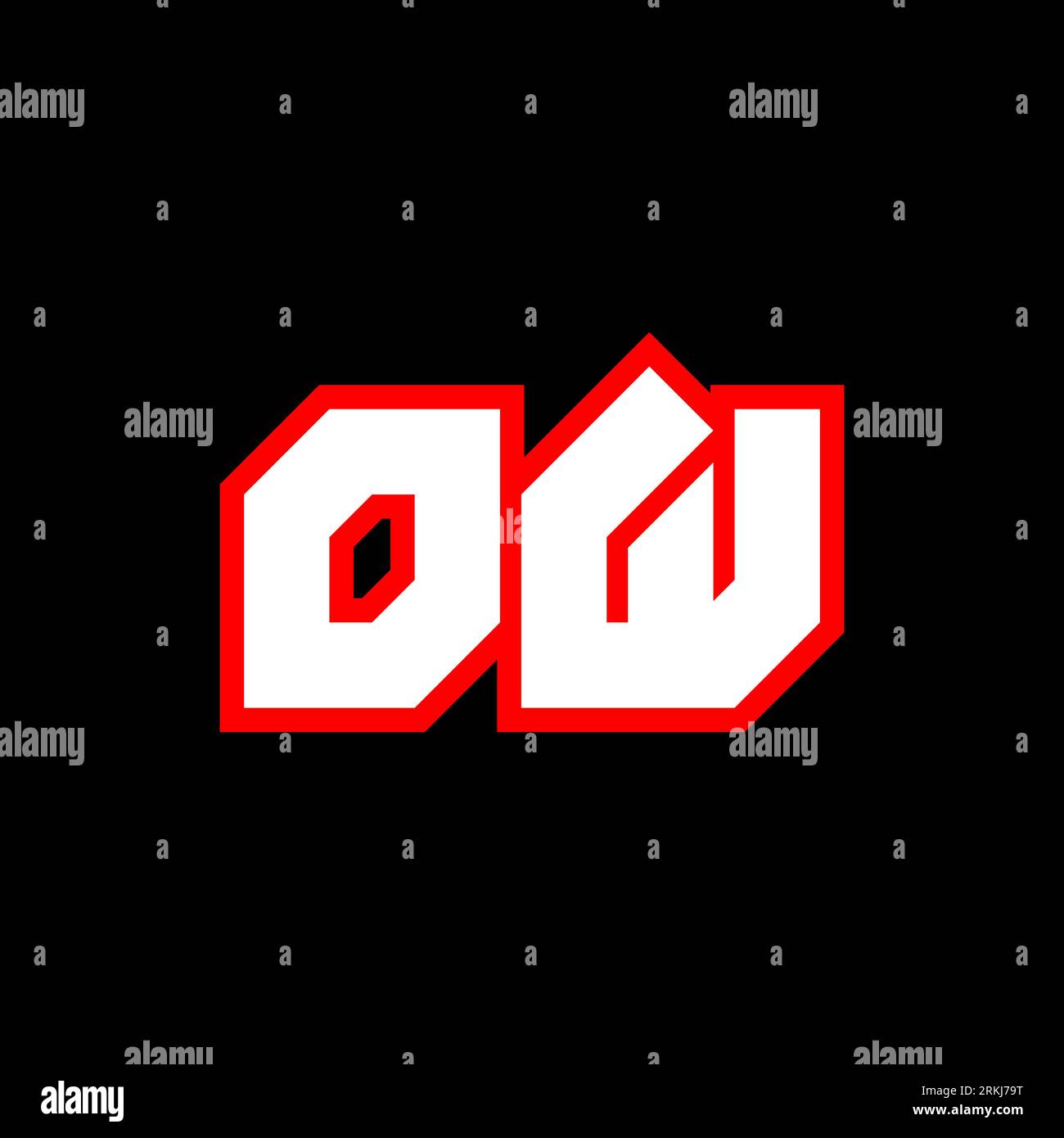OW logo design, initial OW letter design with sci-fi style. OW logo for ...