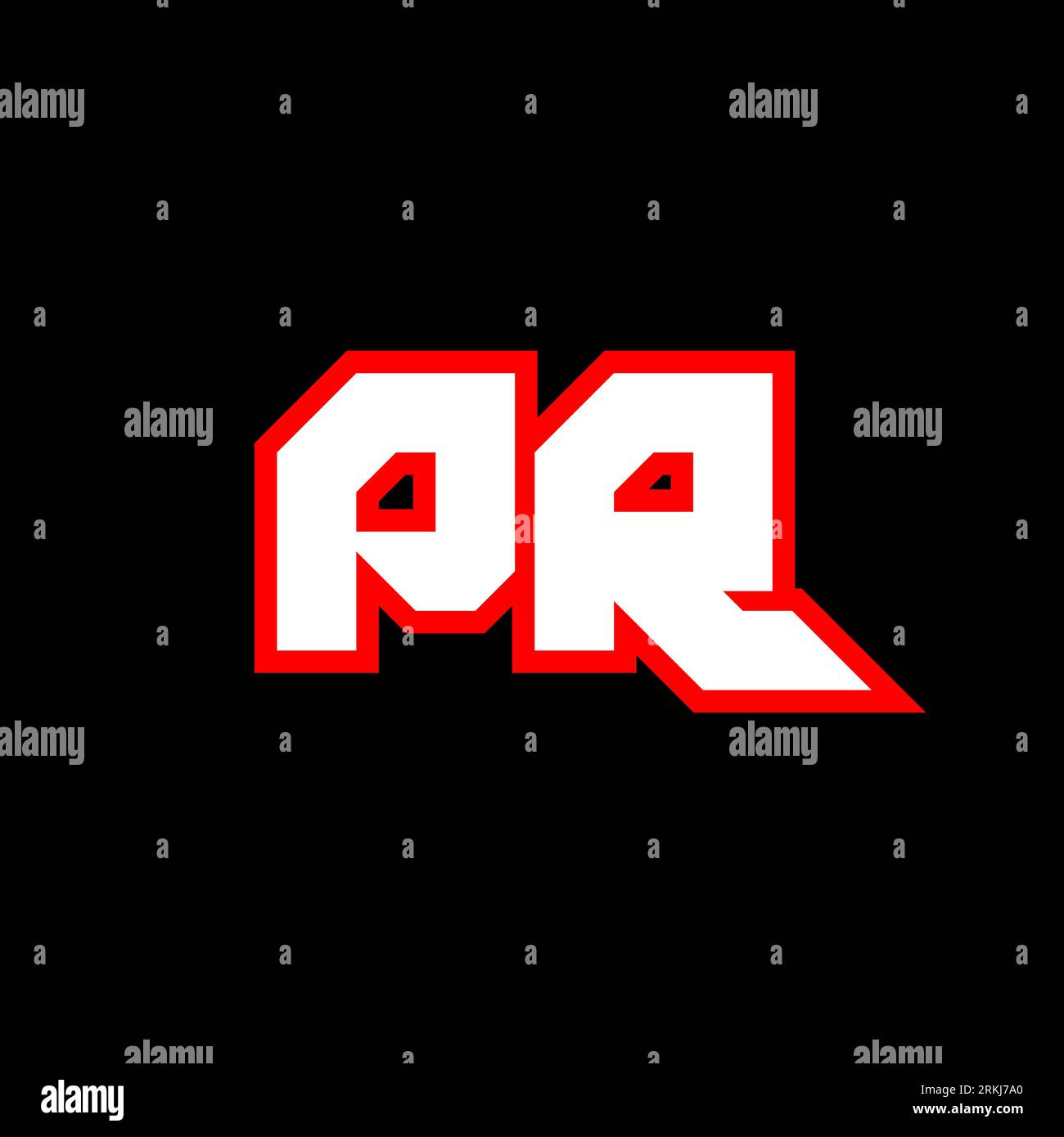 PR logo design, initial PR letter design with sci-fi style. PR logo for ...
