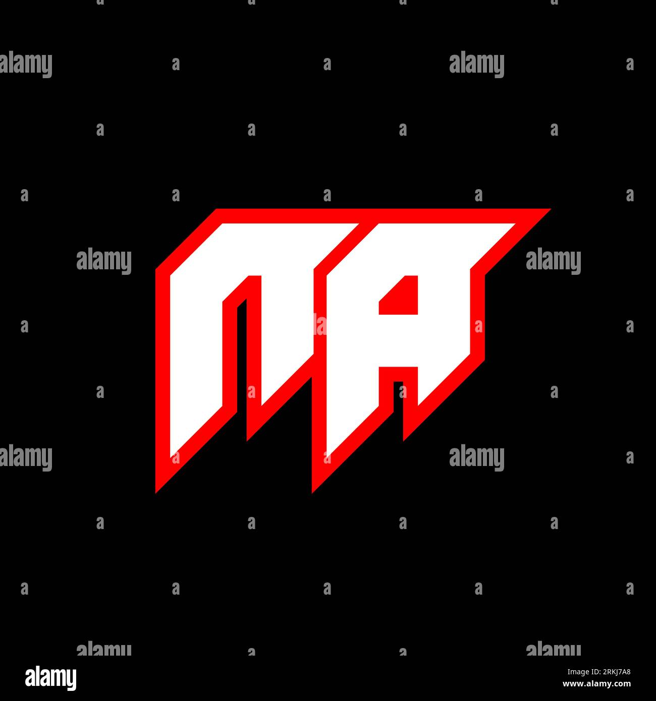 NA logo design, initial NA letter design with sci-fi style. NA logo for ...