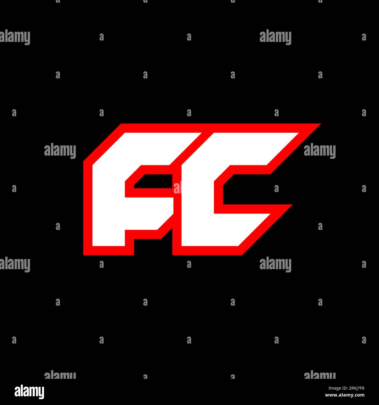 FC logo design, initial FC letter design with sci-fi style. FC logo for ...