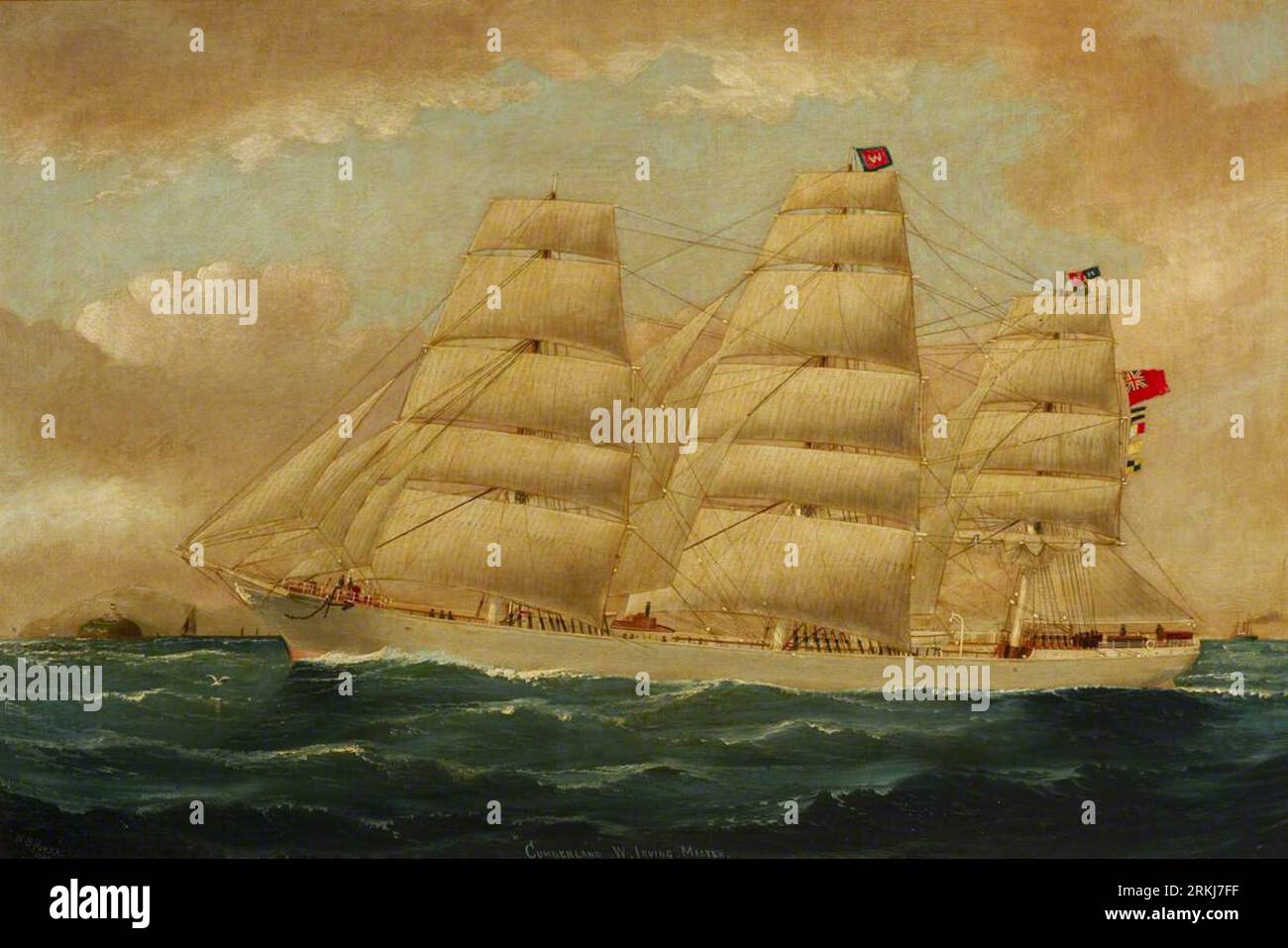 The ship 'Cumberland' 1892 by William Howard Yorke Stock Photo - Alamy