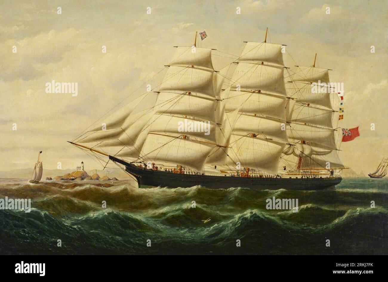 The ship 'Eliza' in full sail by William Howard Yorke Stock Photo - Alamy