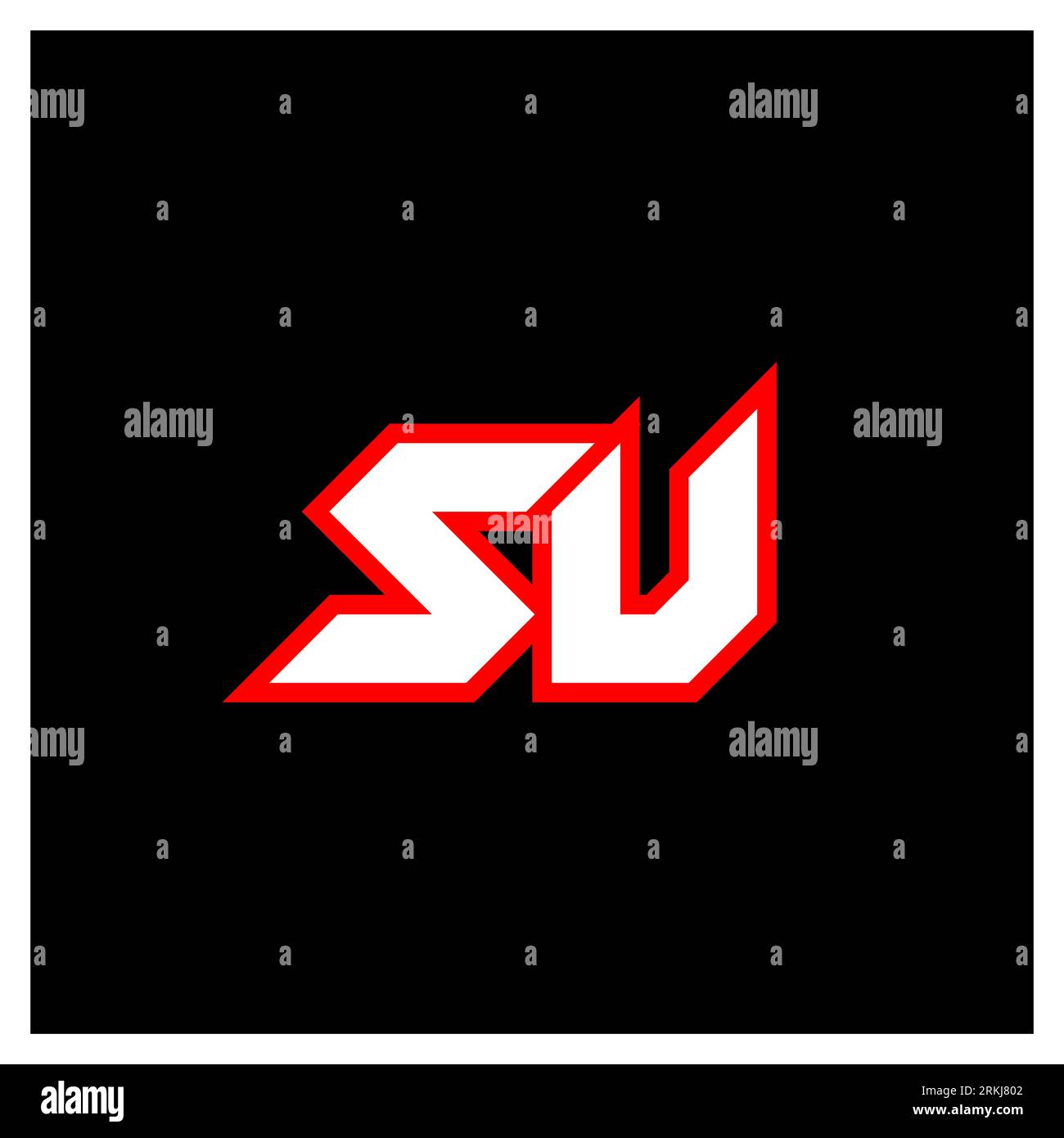 SU logo design, initial SU letter design with sci-fi style. SU logo for ...