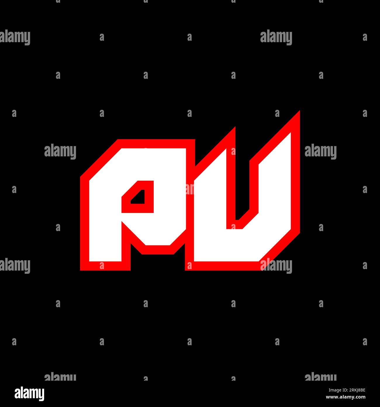 PU logo design, initial PU letter design with sci-fi style. PU logo for ...