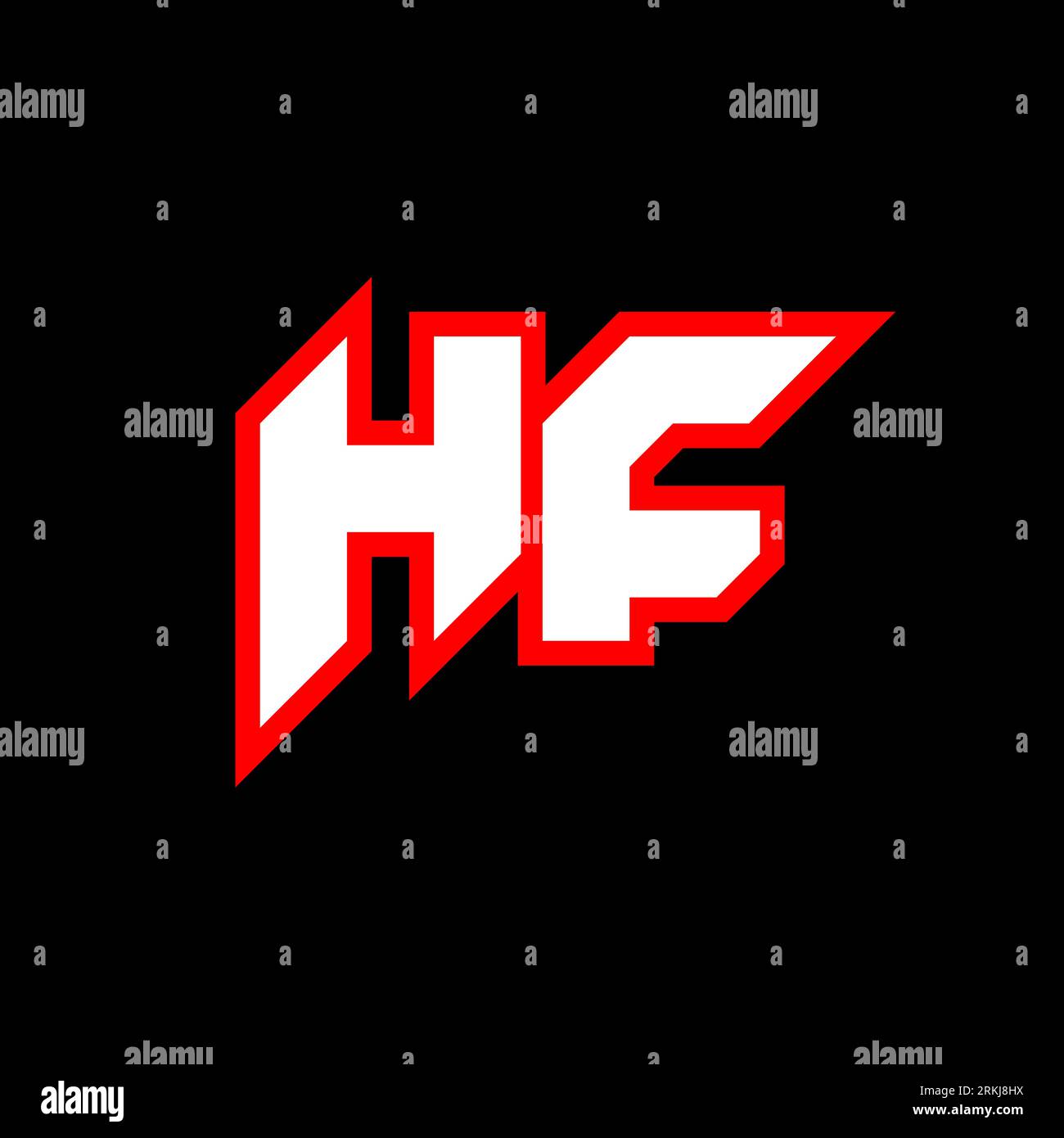 HF logo design, initial HF letter design with sci-fi style. HF logo for ...