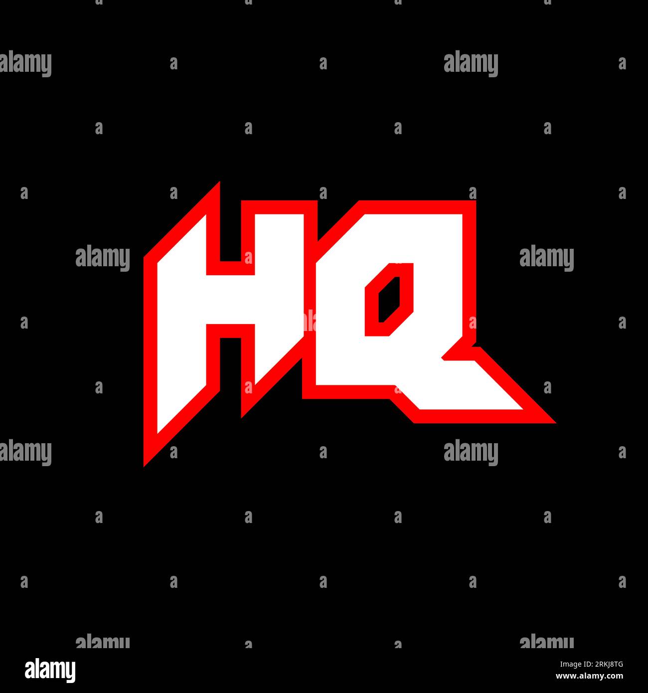 HQ logo design, initial HQ letter design with sci-fi style. HQ logo for ...