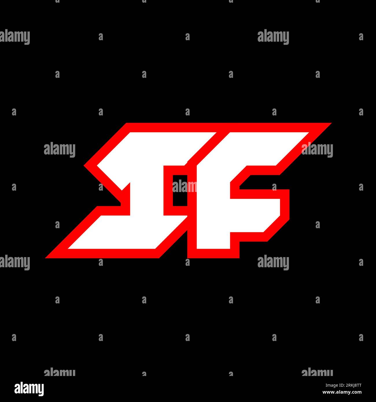 IF logo design, initial IF letter design with sci-fi style. IF logo for ...