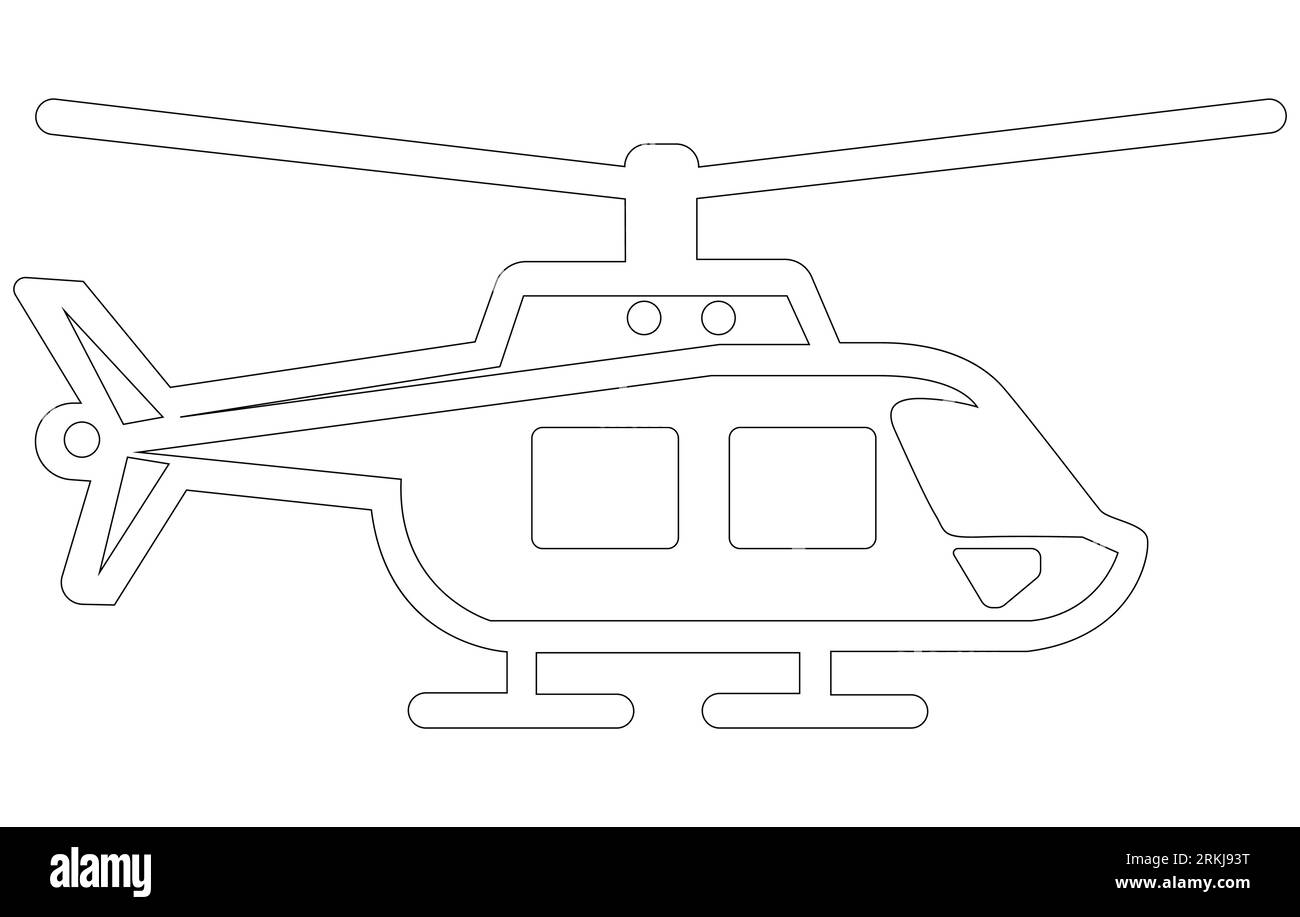 Helicopter line drawing hi-res stock photography and images - Alamy
