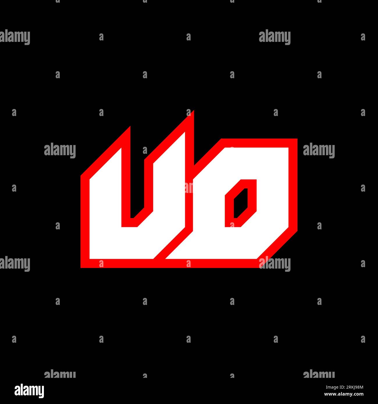 UD logo design, initial UD letter design with sci-fi style. UD logo for ...