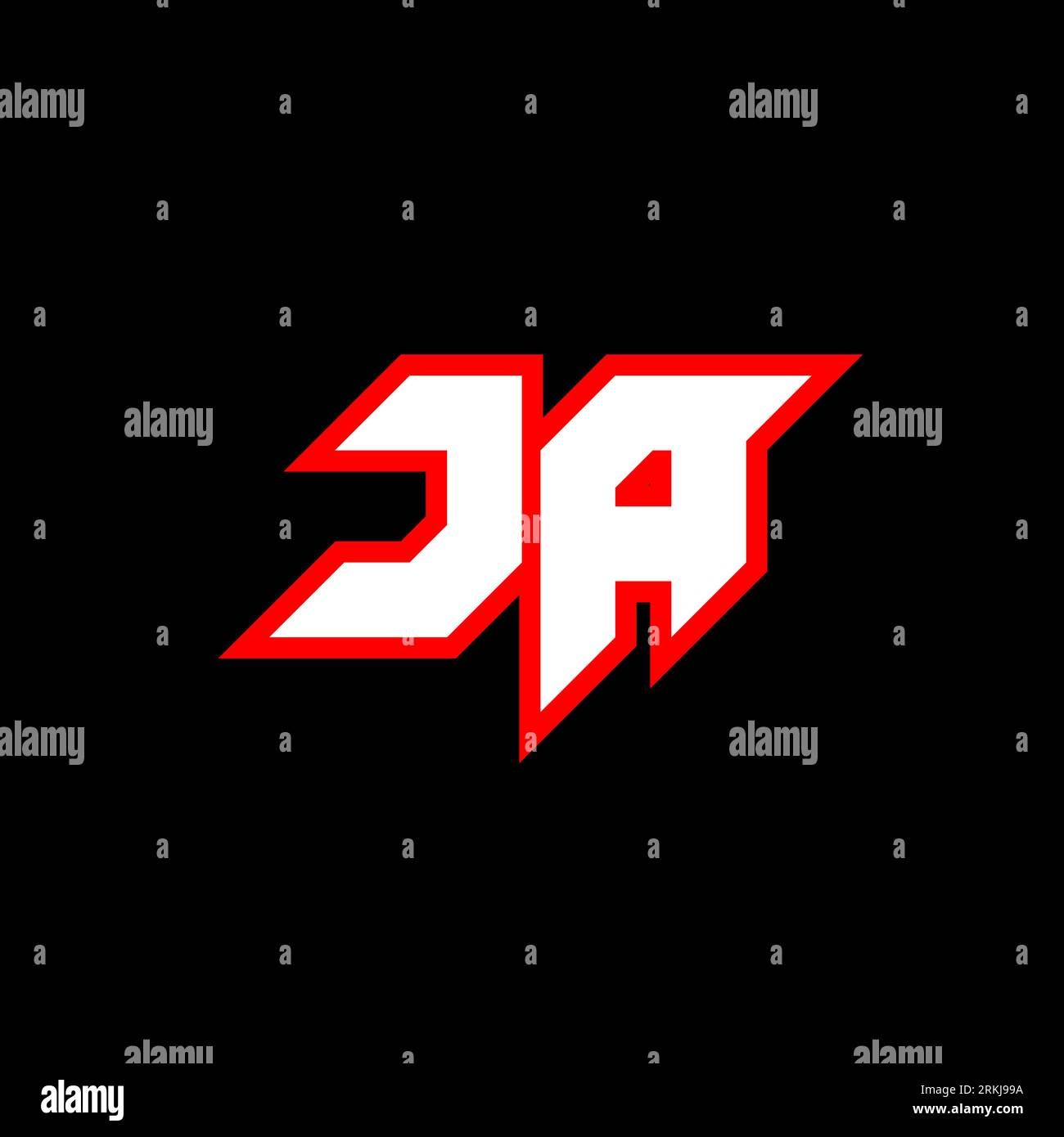 JA logo design, initial JA letter design with sci-fi style. JA logo for ...
