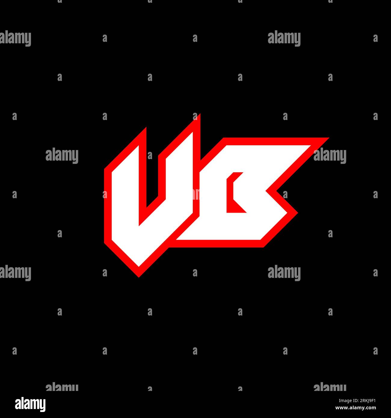 VB logo design, initial VB letter design with sci-fi style. VB logo for ...