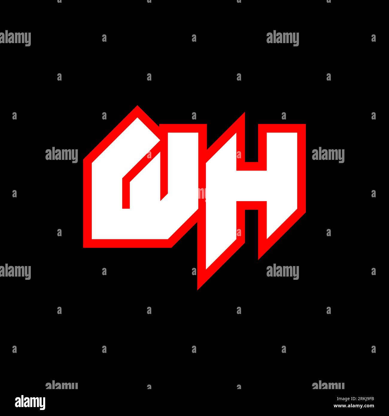 WH logo design, initial WH letter design with sci-fi style. WH logo for ...