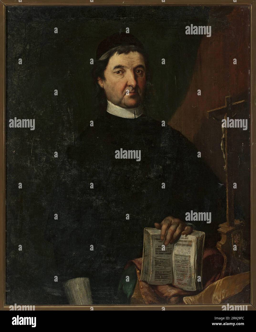 Portrait of a priest (Piarist?) circa 1800 by Jan Damel Stock Photo - Alamy