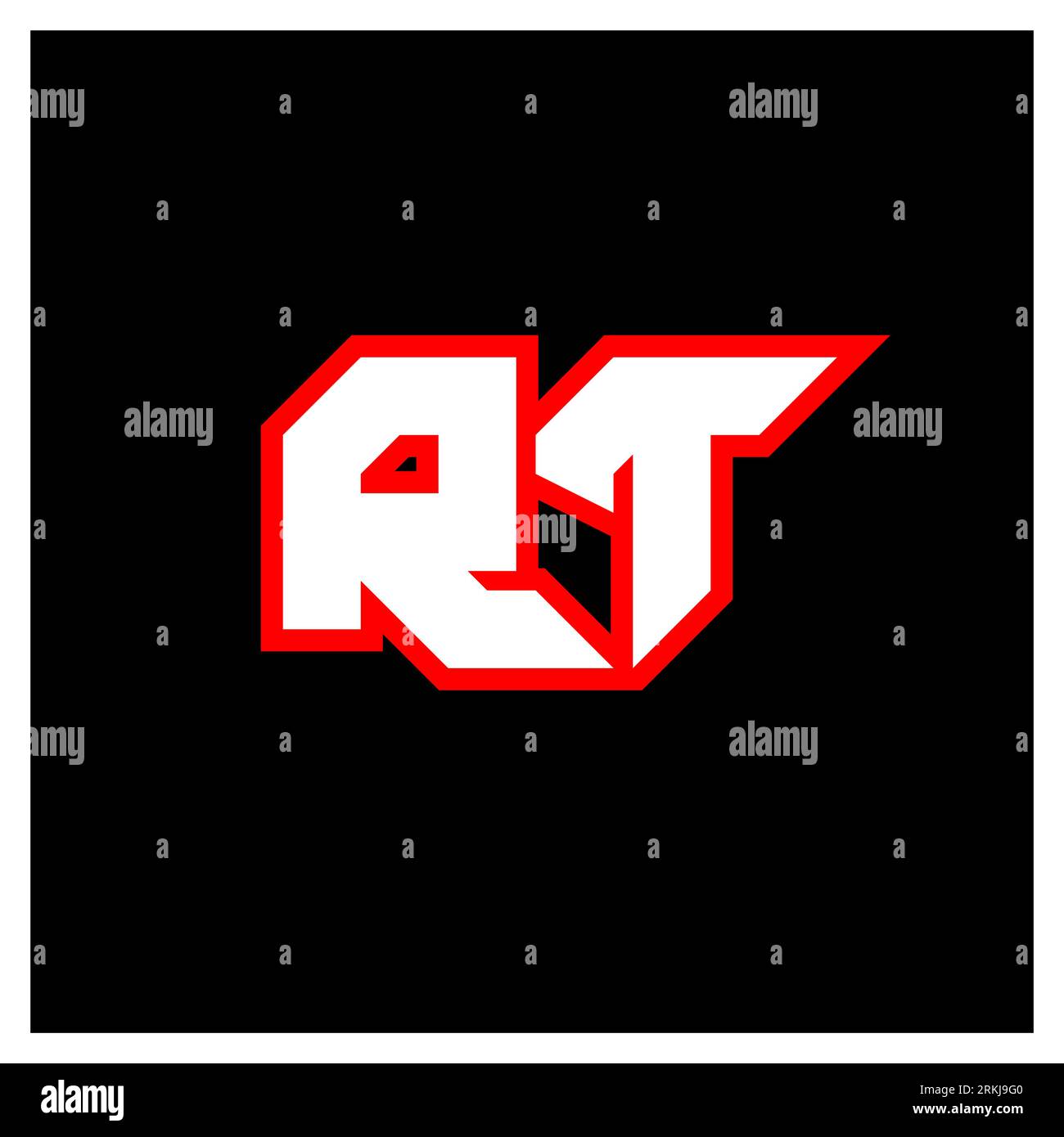 RT logo design, initial RT letter design with sci-fi style. RT logo for ...