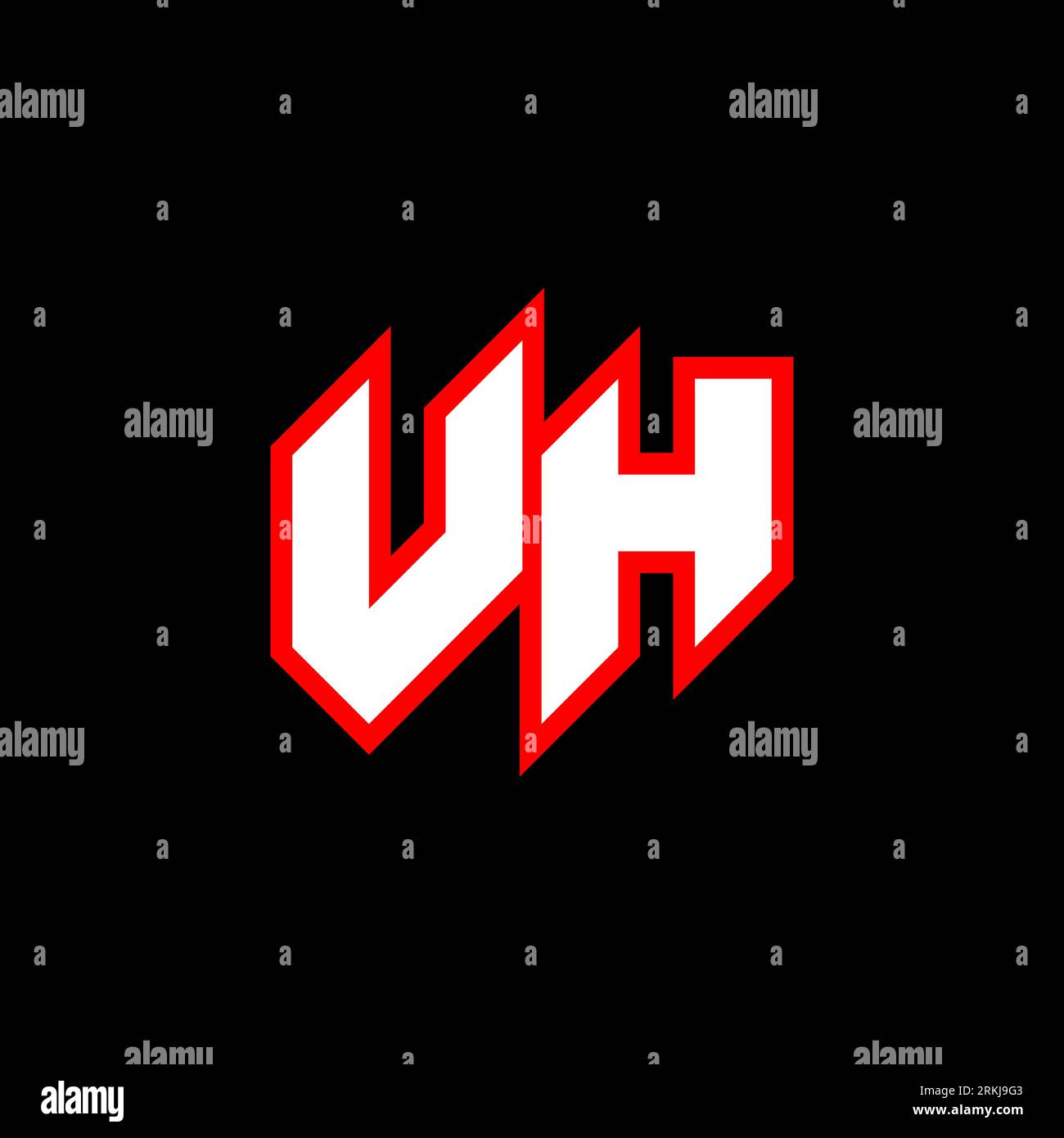 VH logo design, initial VH letter design with sci-fi style. VH logo for ...
