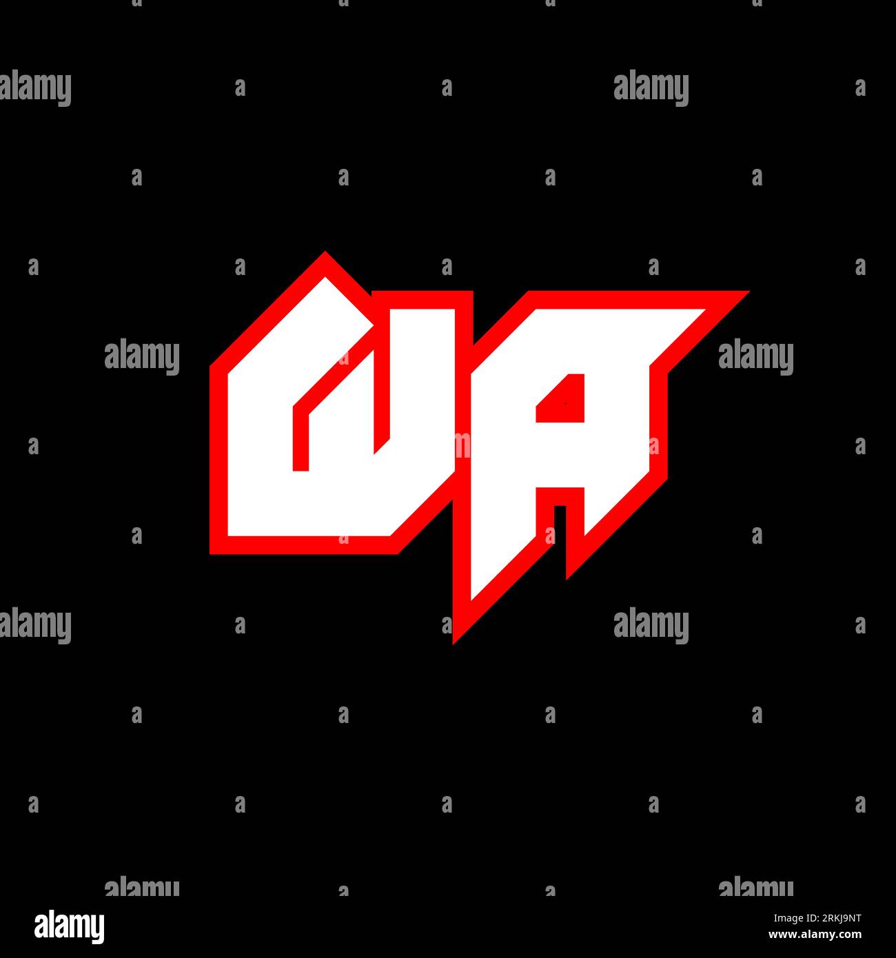 WA logo design, initial WA letter design with sci-fi style. WA logo for ...