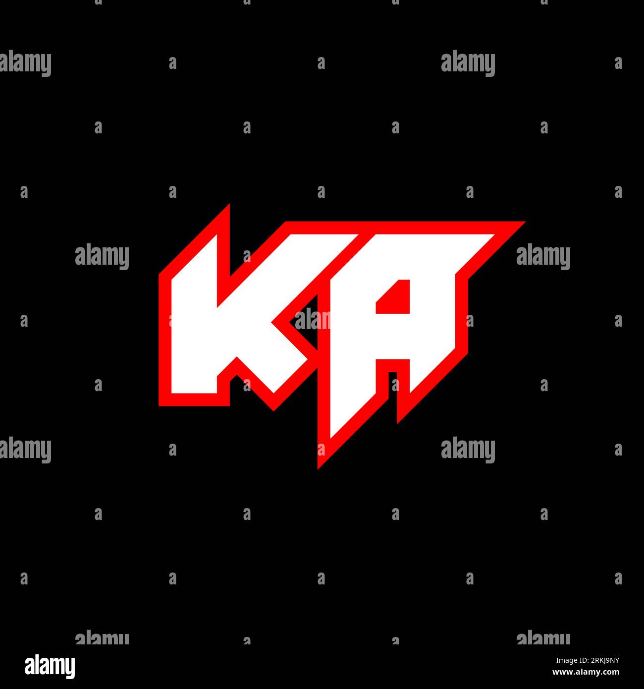 KA logo design, initial KA letter design with sci-fi style. KA logo for ...