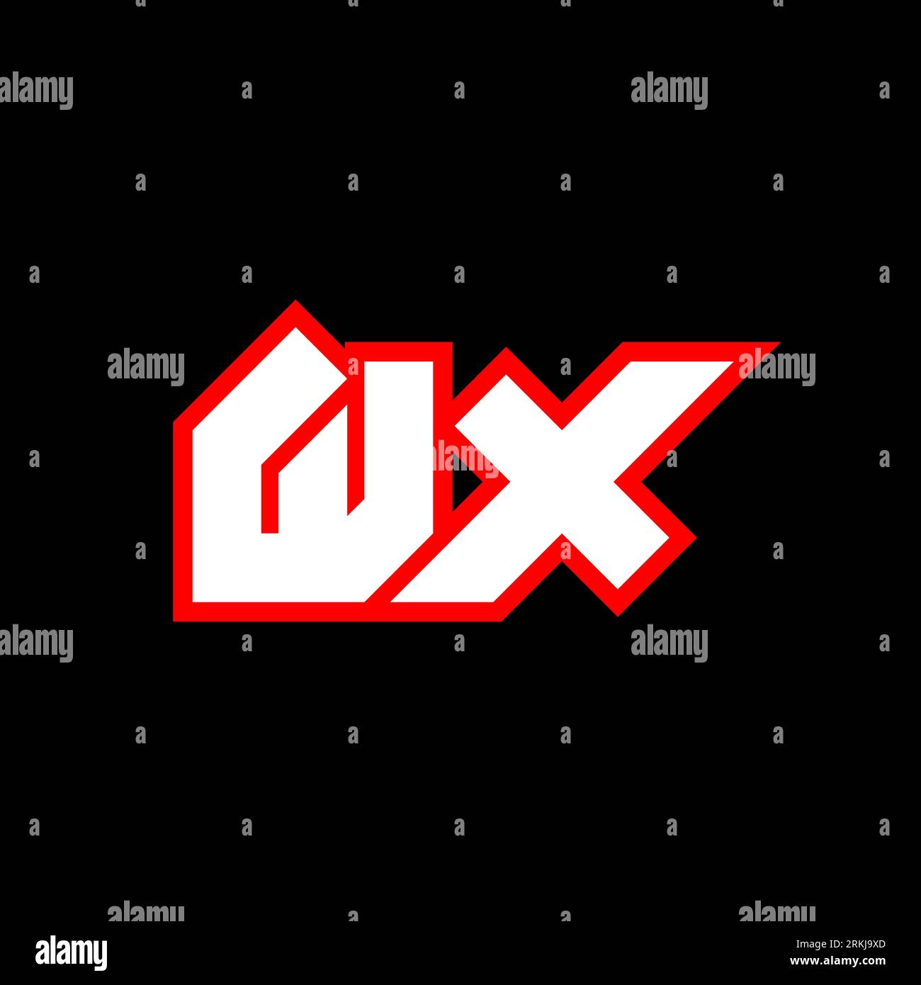 WX logo design, initial WX letter design with sci-fi style. WX logo for ...