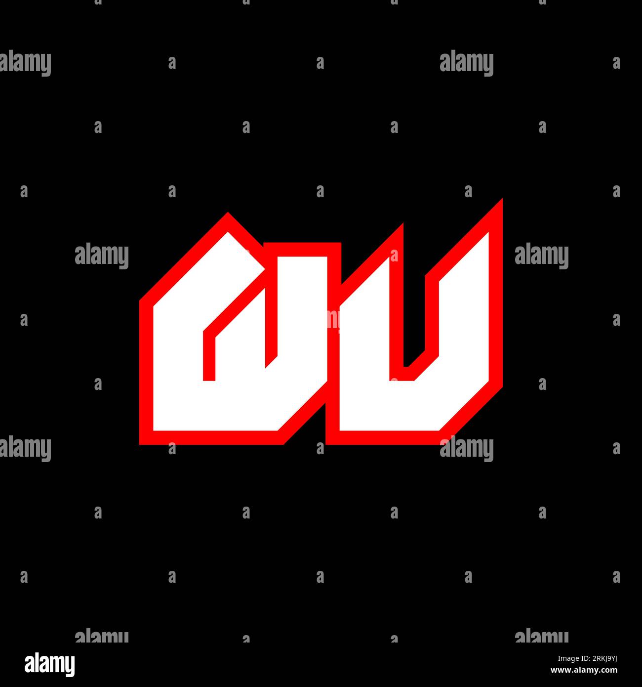 WU logo design, initial WU letter design with sci-fi style. WU logo for ...