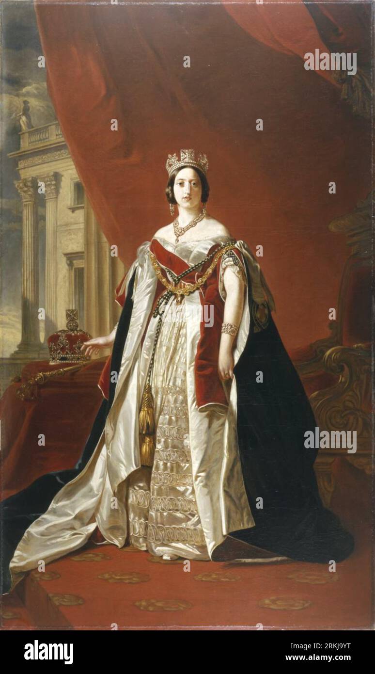 Queen Victoria (1819–1901) 1847 by William Corden the Elder Stock Photo ...