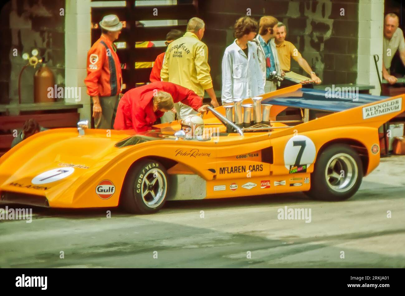 McLaren M8F #2 driven by Peter revson at the 1971 Mosport Can-Am ...