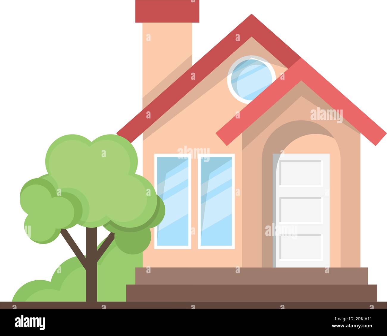 House icon in flat style. Home vector illustration on isolated ...
