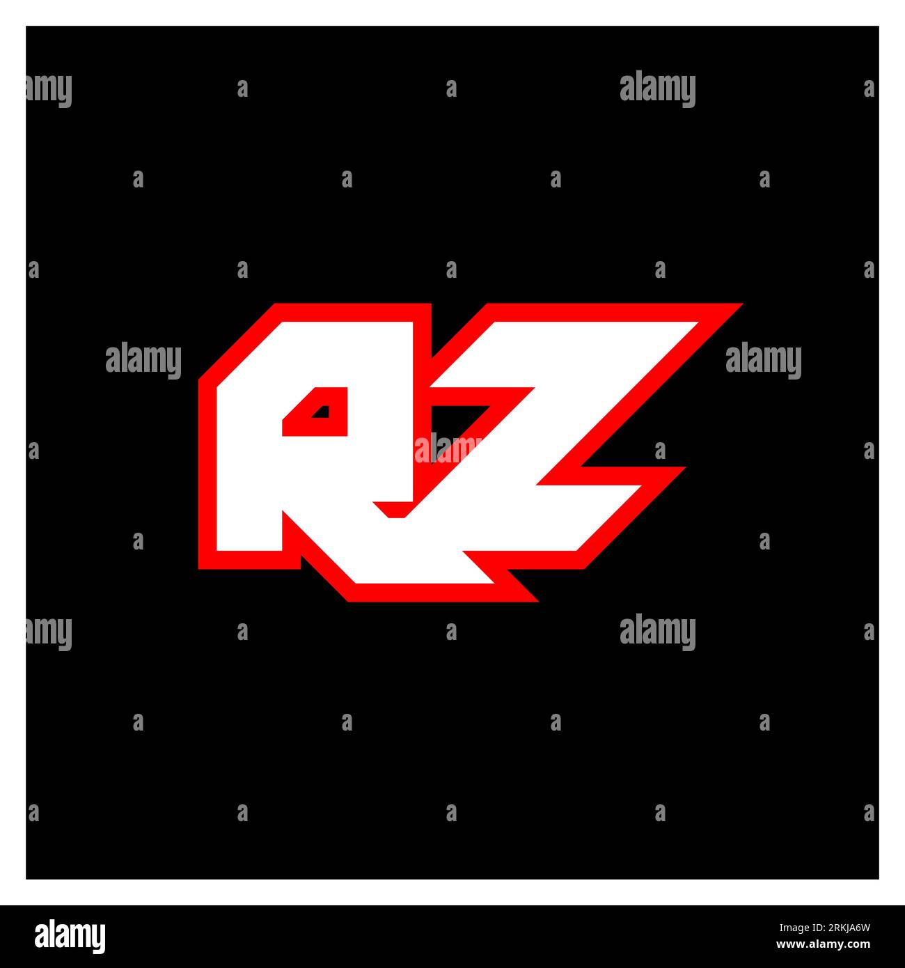 RZ logo design, initial RZ letter design with sci-fi style. RZ logo for ...