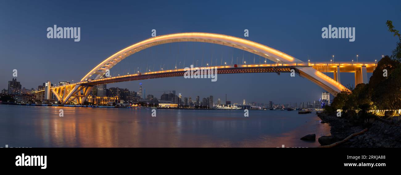Lupu Bridge at a nightfall Stock Photo - Alamy