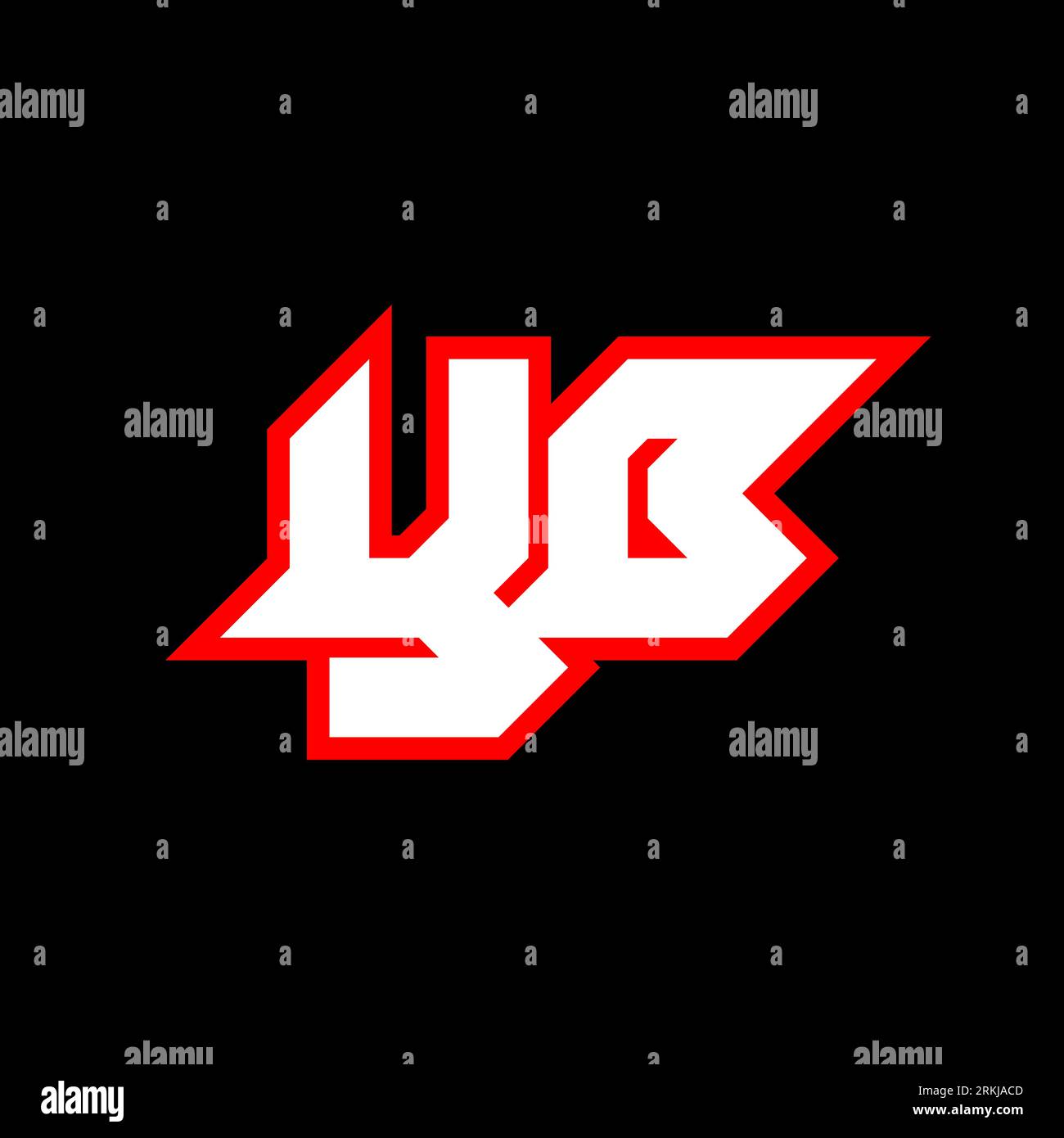 YB logo design, initial YB letter design with sci-fi style. YB logo for ...