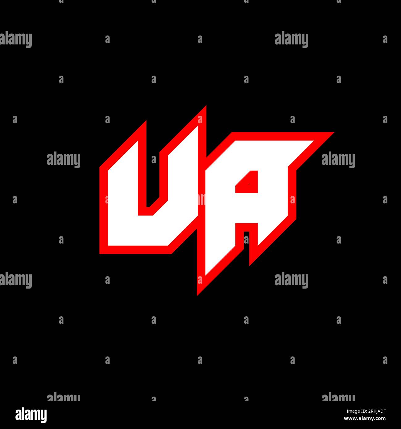 UA logo design, initial UA letter design with sci-fi style. UA logo for ...
