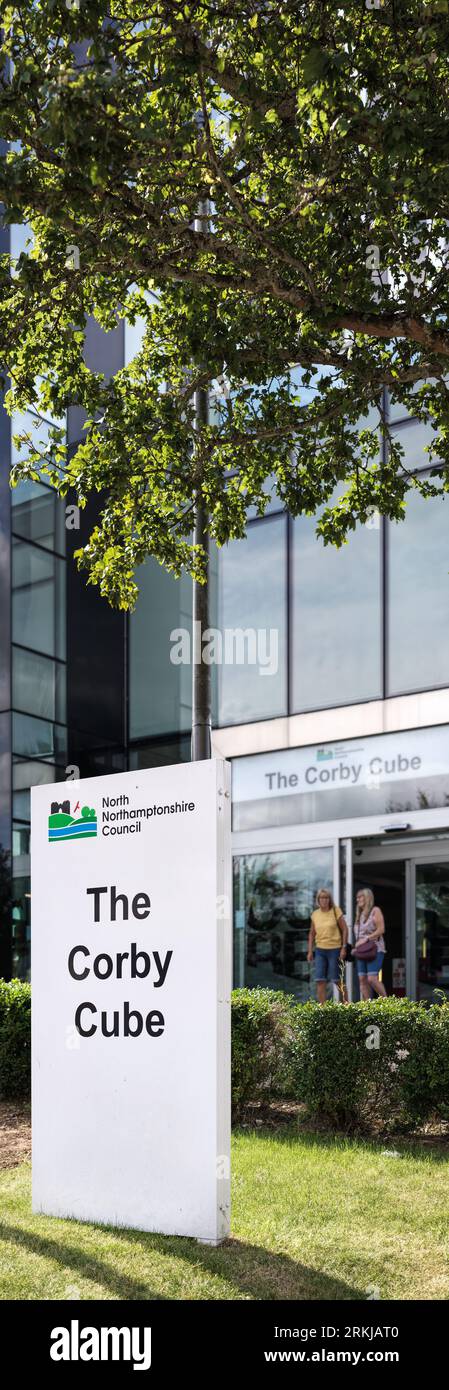 The Cube building at Corby, England Stock Photo - Alamy