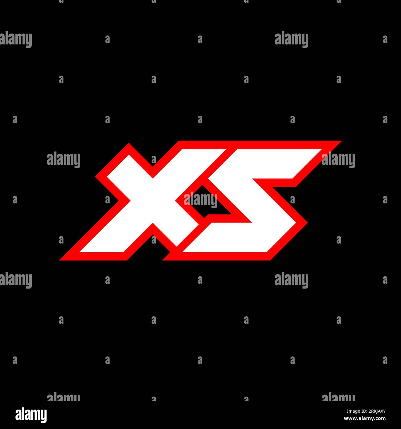 XS logo design, initial XS letter design with sci-fi style. XS logo for ...