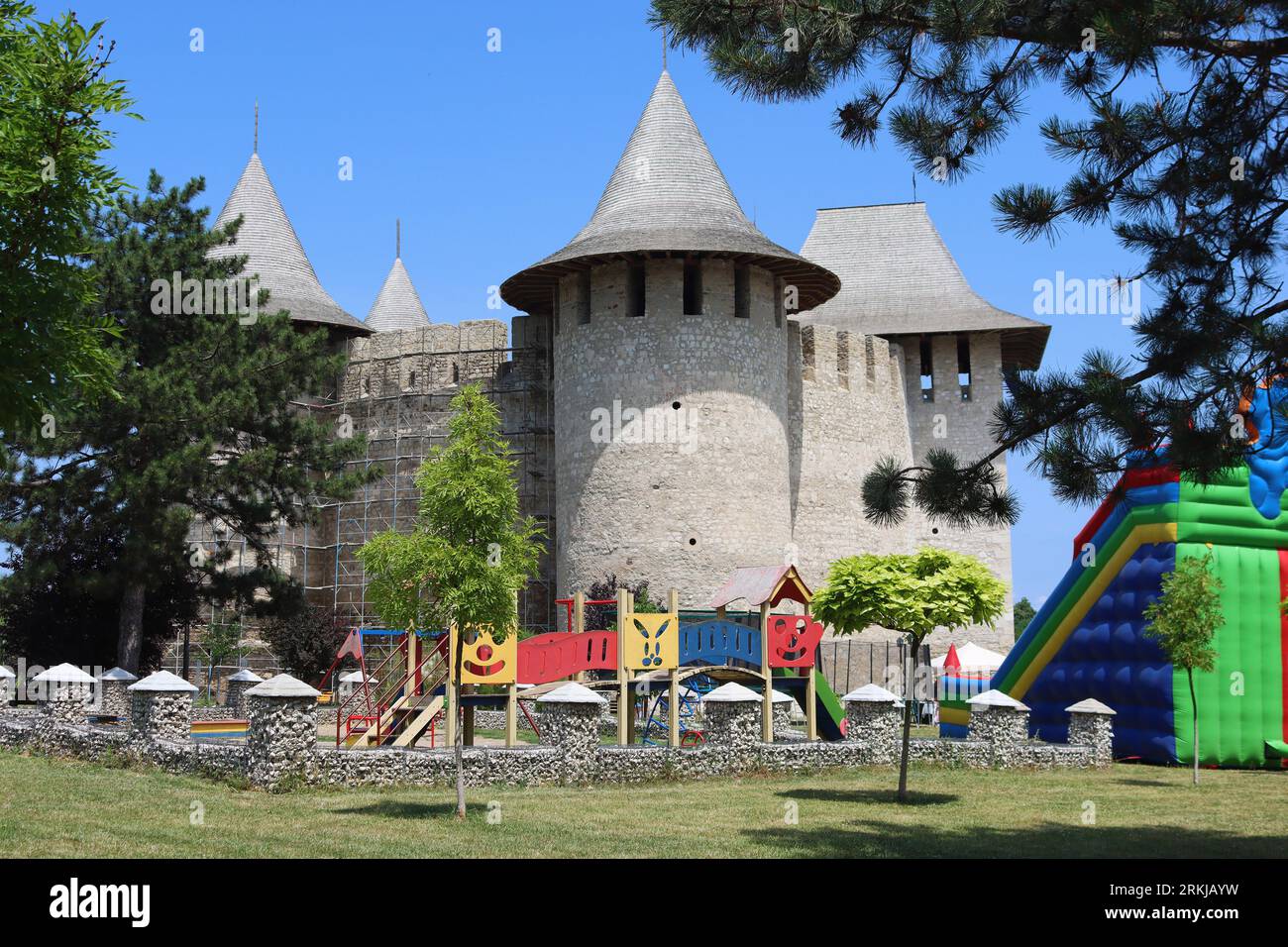 View of medieval fort in Soroca, Republic of Moldova. Fort built in ...
