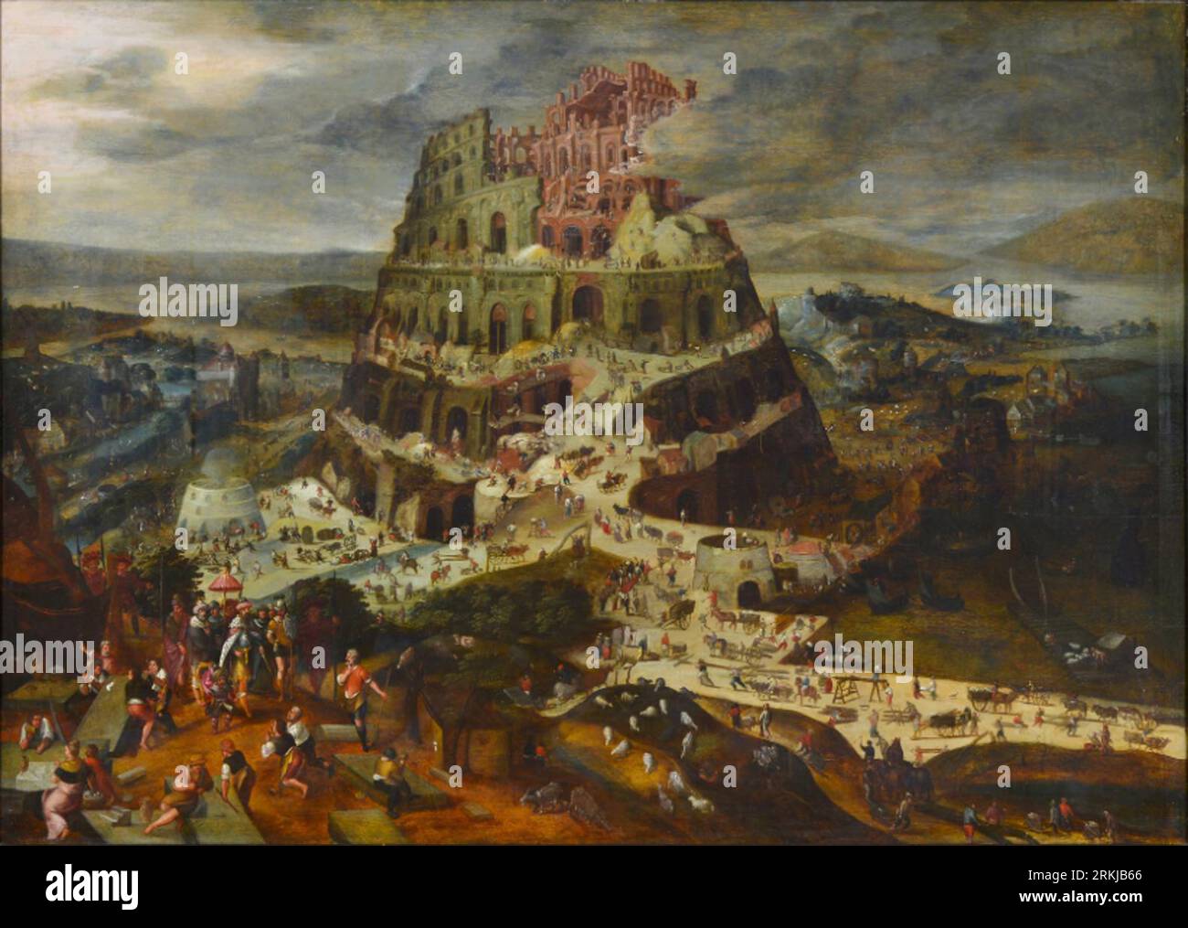 The Tower of Babel between 1550 and 1584 by Pieter Balten Stock Photo ...