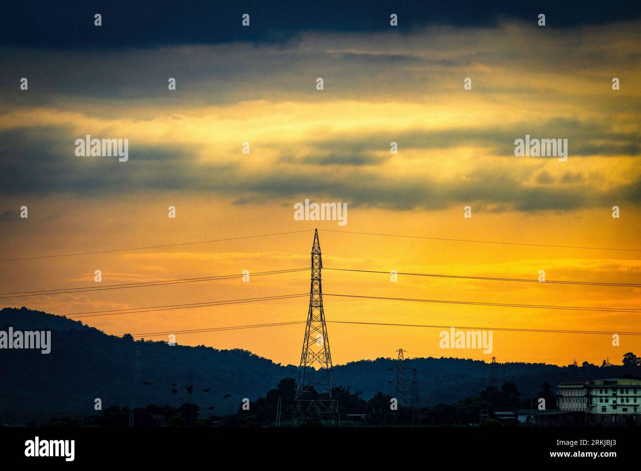 A sunset in Mayong, Morigaon district in Assam, India Stock Photo - Alamy