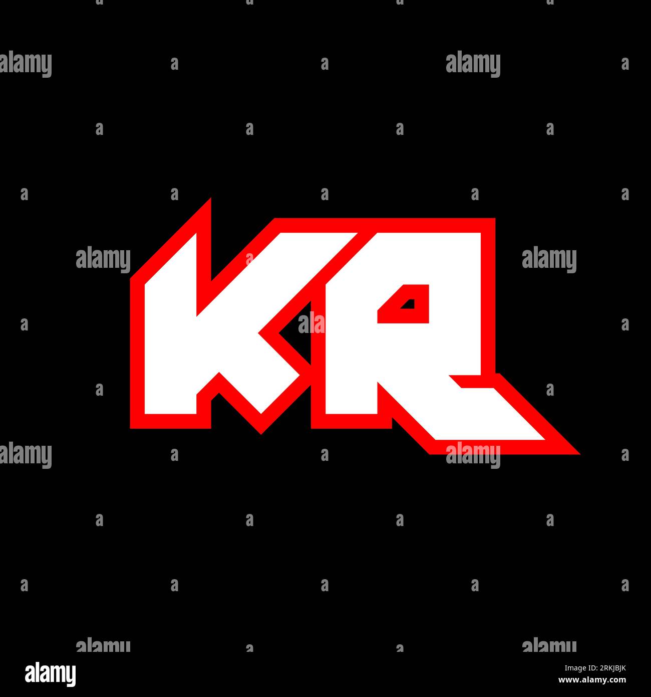 KR logo design, initial KR letter design with sci-fi style. KR logo for ...