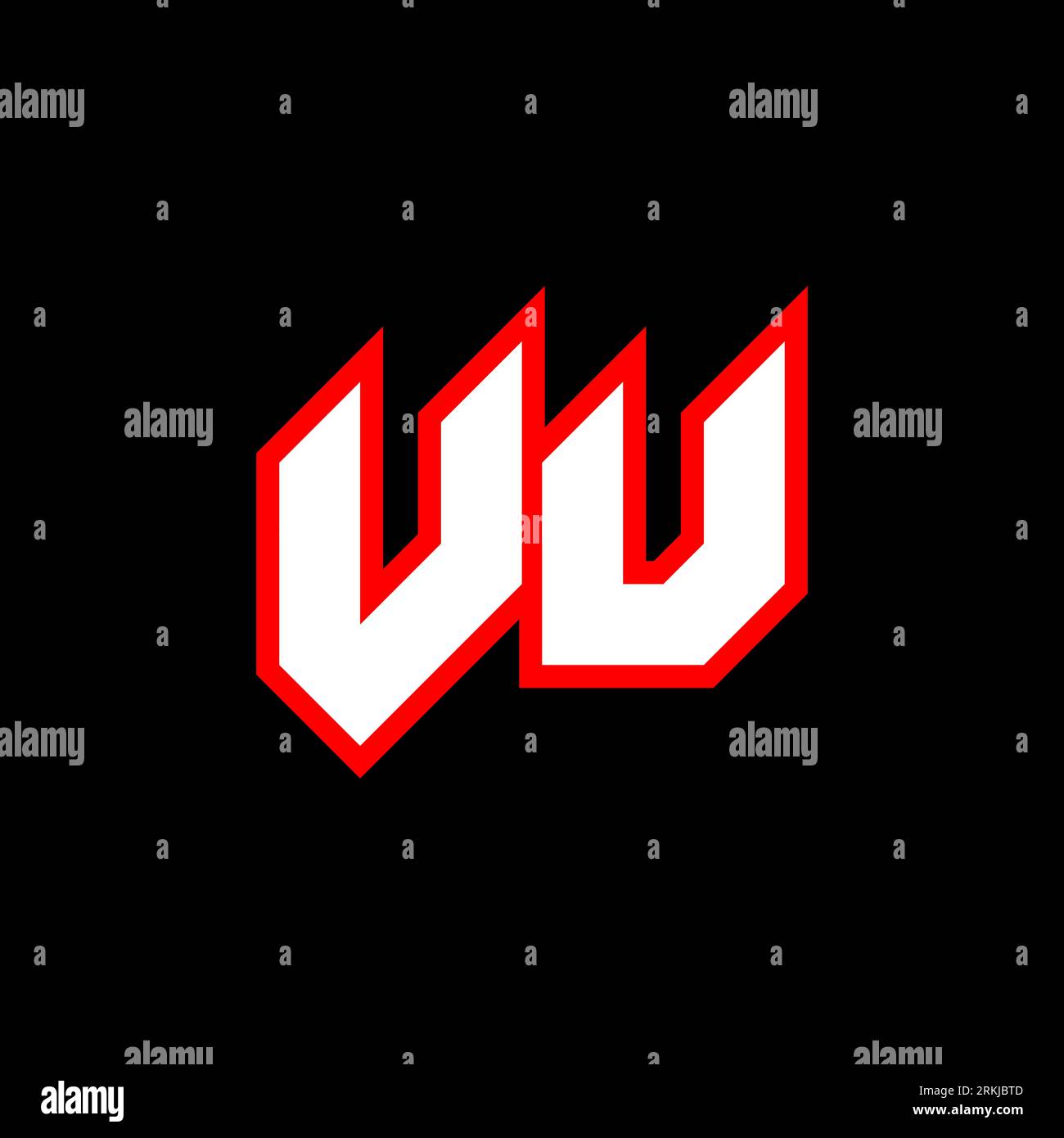 VU logo design, initial VU letter design with sci-fi style. VU logo for ...