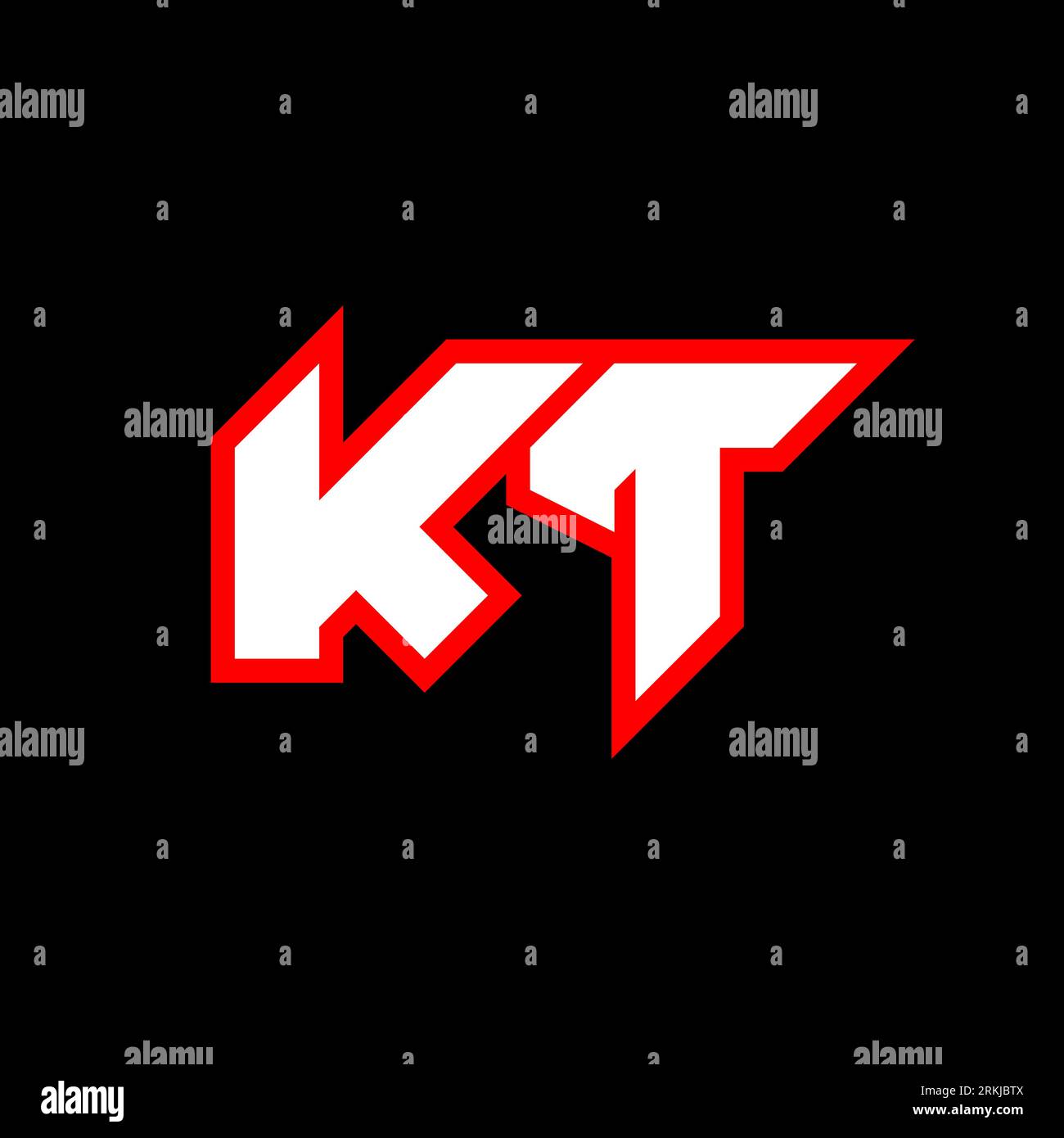 KT logo design, initial KT letter design with sci-fi style. KT logo for ...